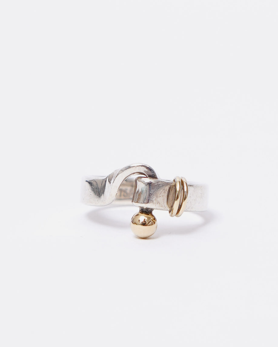 Silver x 18K Hook & Eye Ring / size: 6.25 – Front General Store