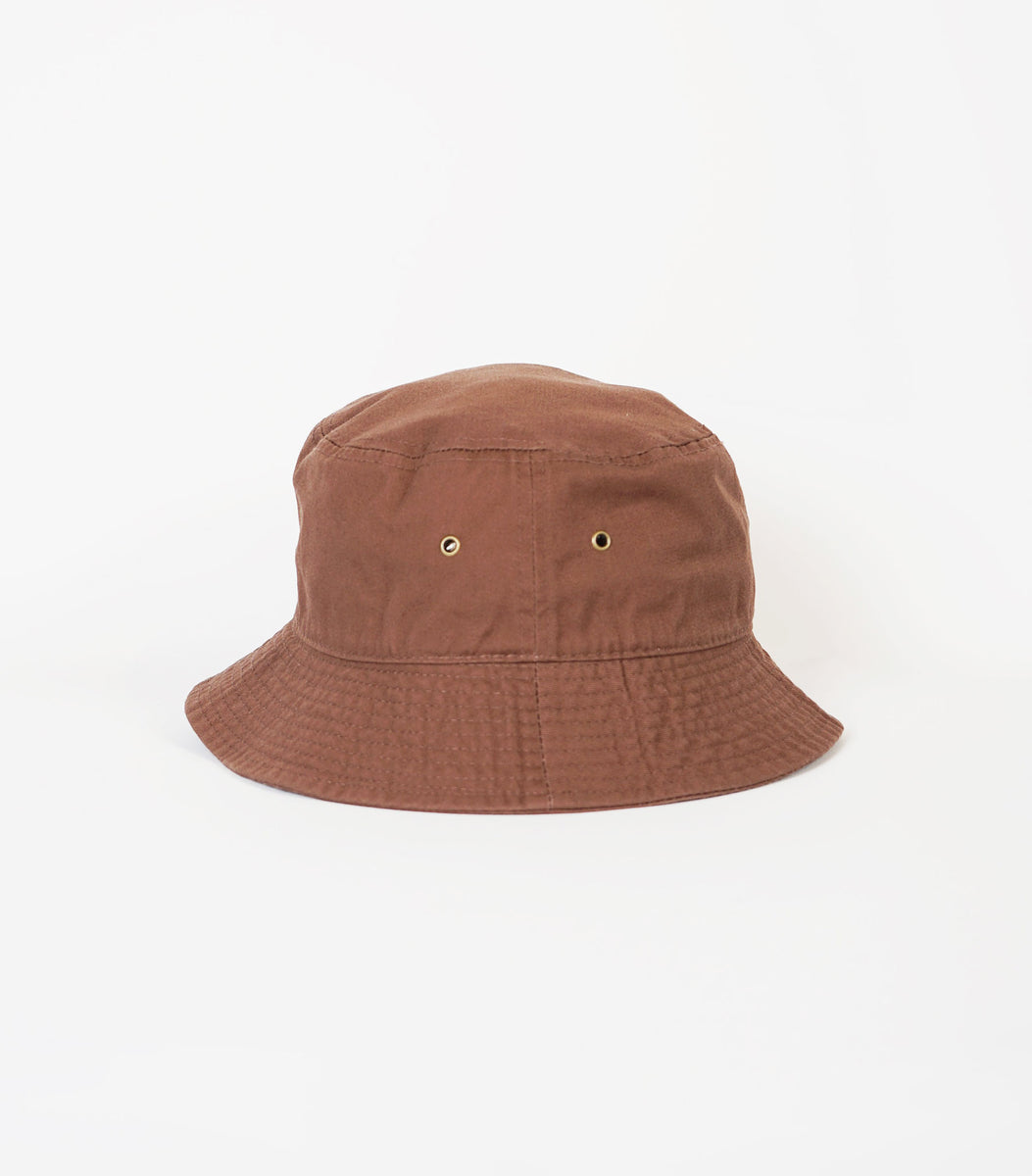Cotton Bucket Hat Dark Brown – Front General Store