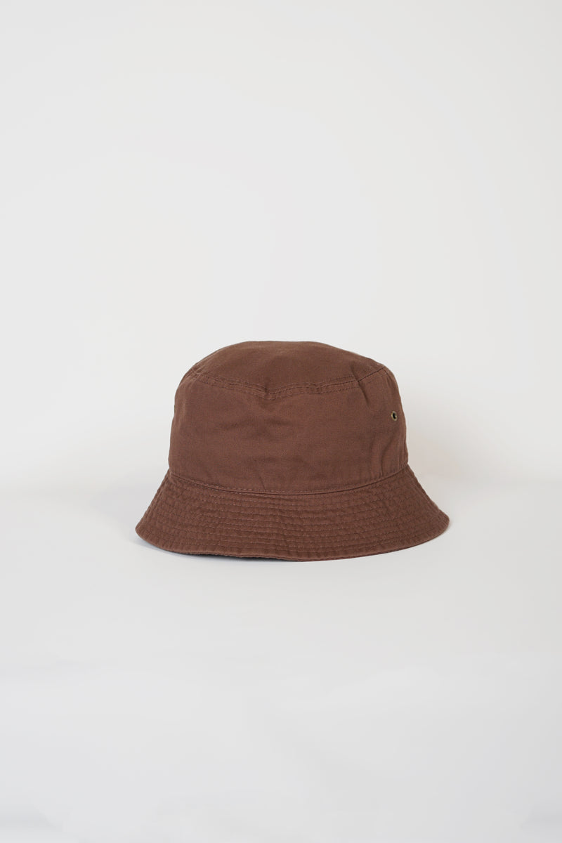 Cotton Bucket Hat Dark Brown – Front General Store